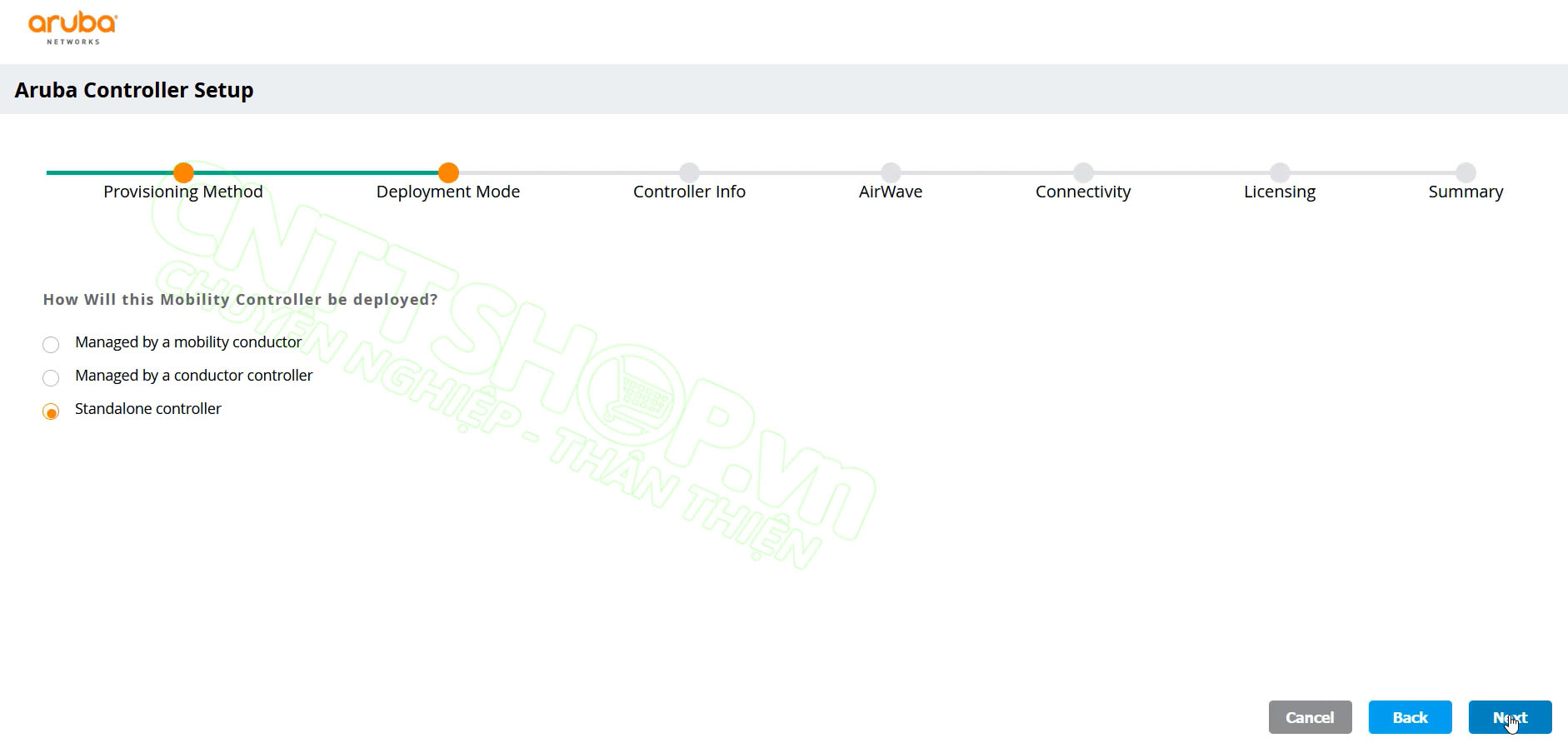 Hướng dẫn cấu hình Aruba 7000 series Mobility Controllers